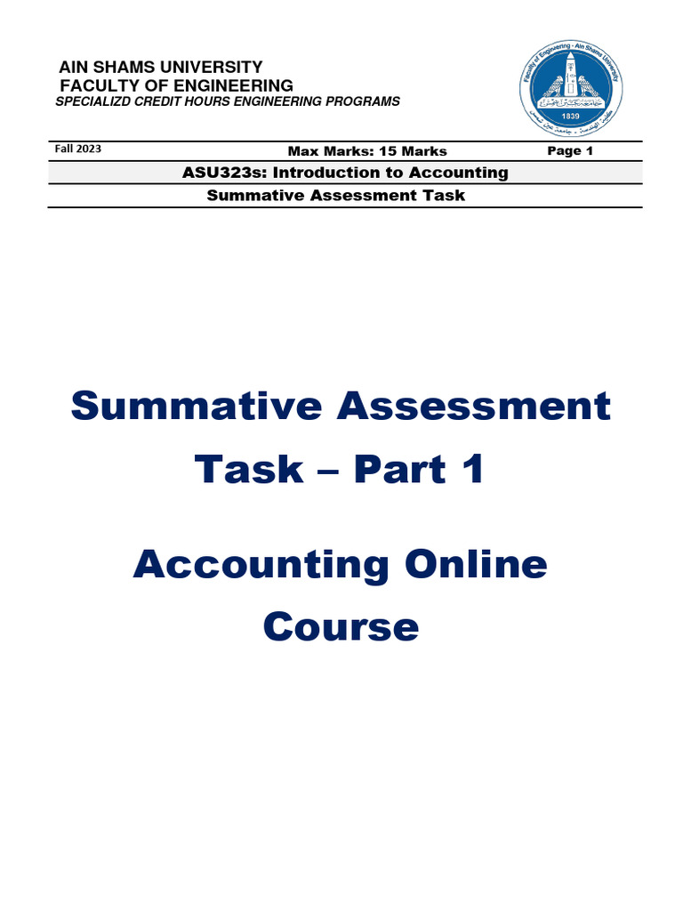 ASU323s - Major Task - Fall 2023 | PDF