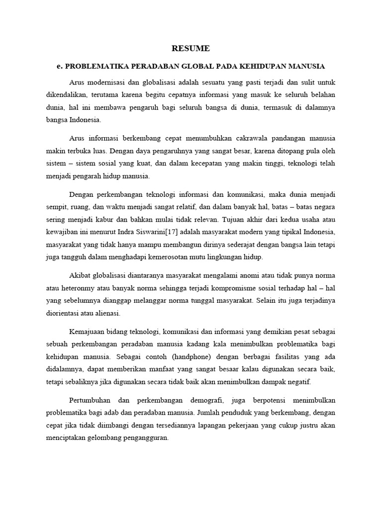 Problematika Peradaban Global Manusia | PDF | Politik