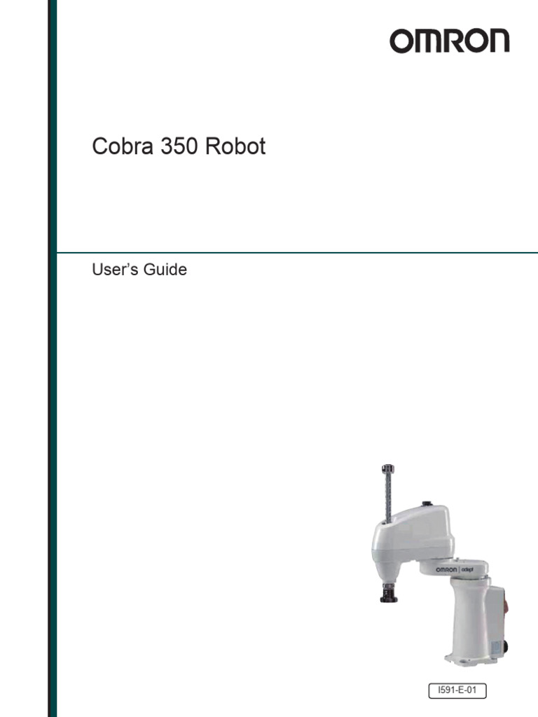I591-E-01 Cobra 350 Robot Users Guide | PDF | Electrical Connector | Robot
