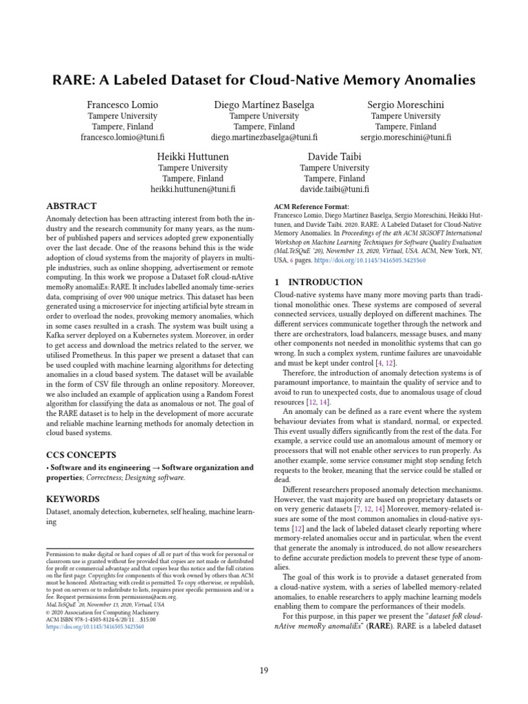 R2 - RARE Memory Anomaly Dataset | PDF