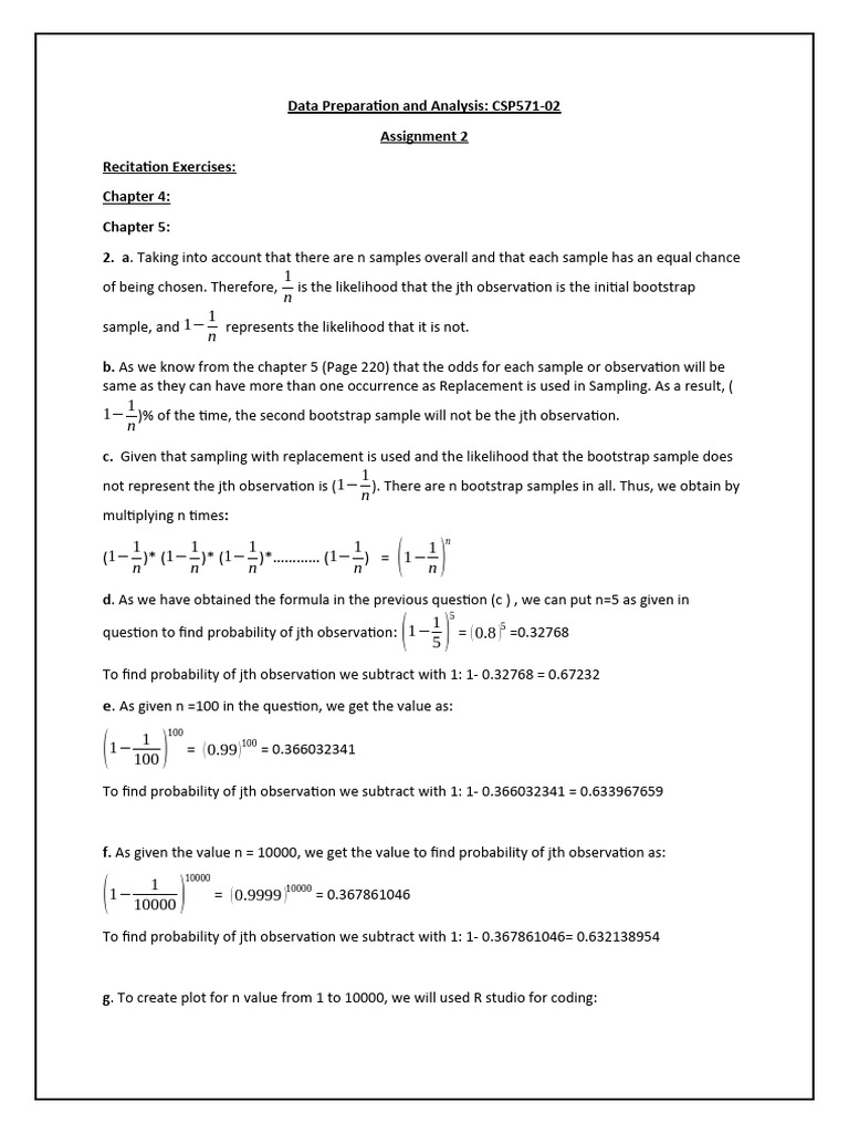 Assignment5 CSP571 | PDF | Bootstrapping (Statistics) | Sampling (Statistics)