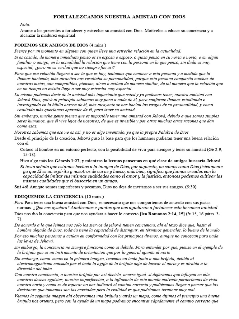 Fortalezcamos Nuestra Amistad Con Dios | PDF