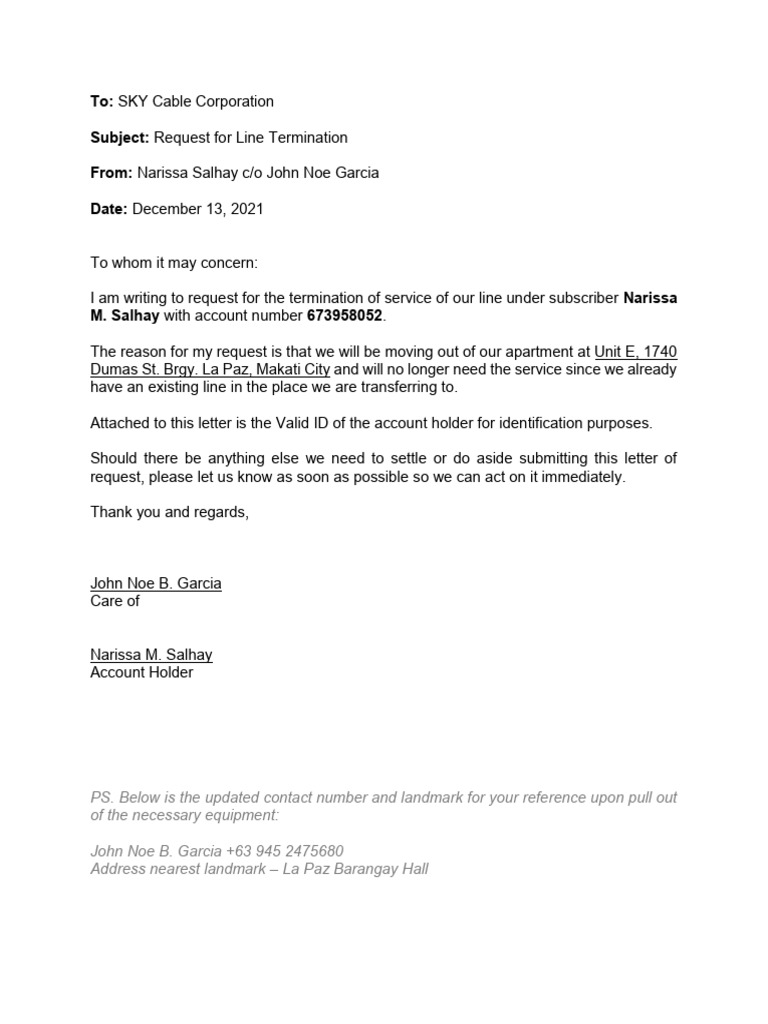 Sky Letter of Request | PDF