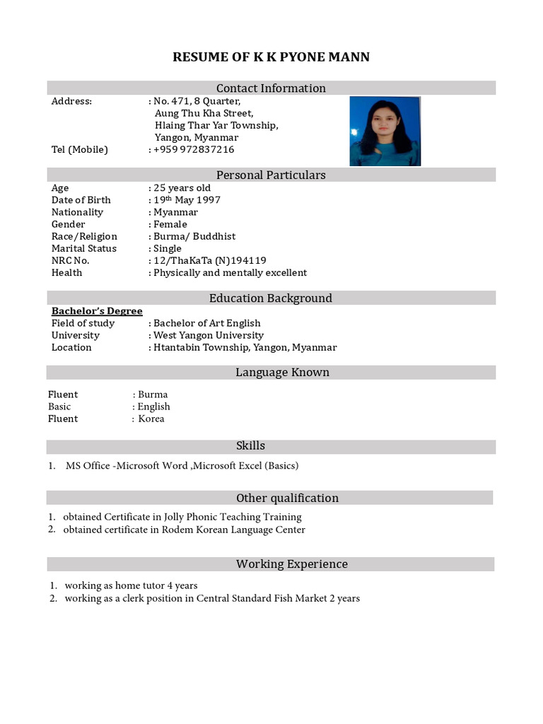 KK's Resume - 03102022 | PDF