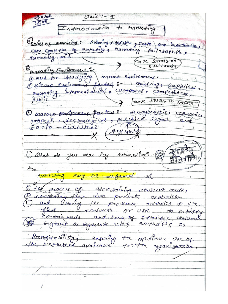 Marketing Unit 1 by Raju PDF | PDF