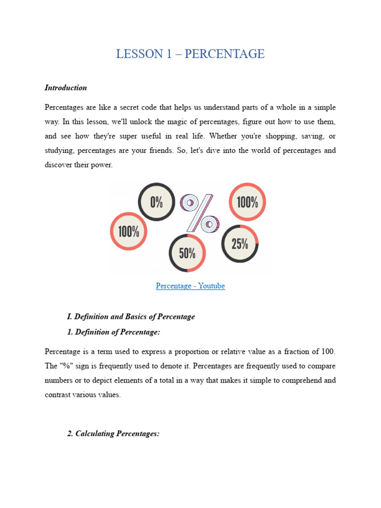 PERCENTAGE | PDF
