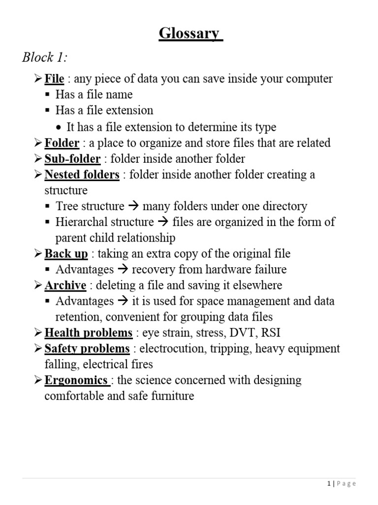 Grade 9 - ICT Glossary | PDF | Computer Network | Html Element