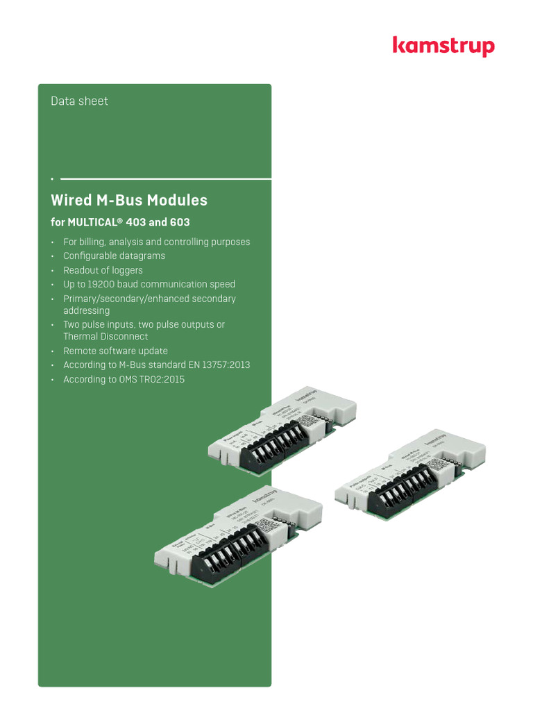 M-Bus Module - Datasheet - EN | PDF
