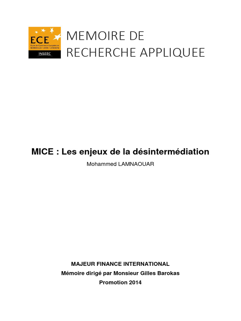 Mémoire Final | PDF