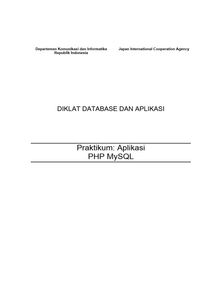 Modul Praktikum - PHP MySQL | PDF