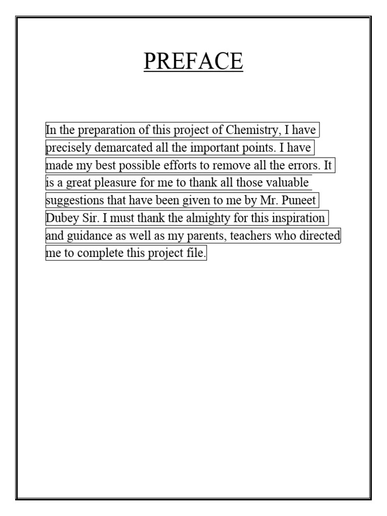 PREFACE Chemistry | PDF