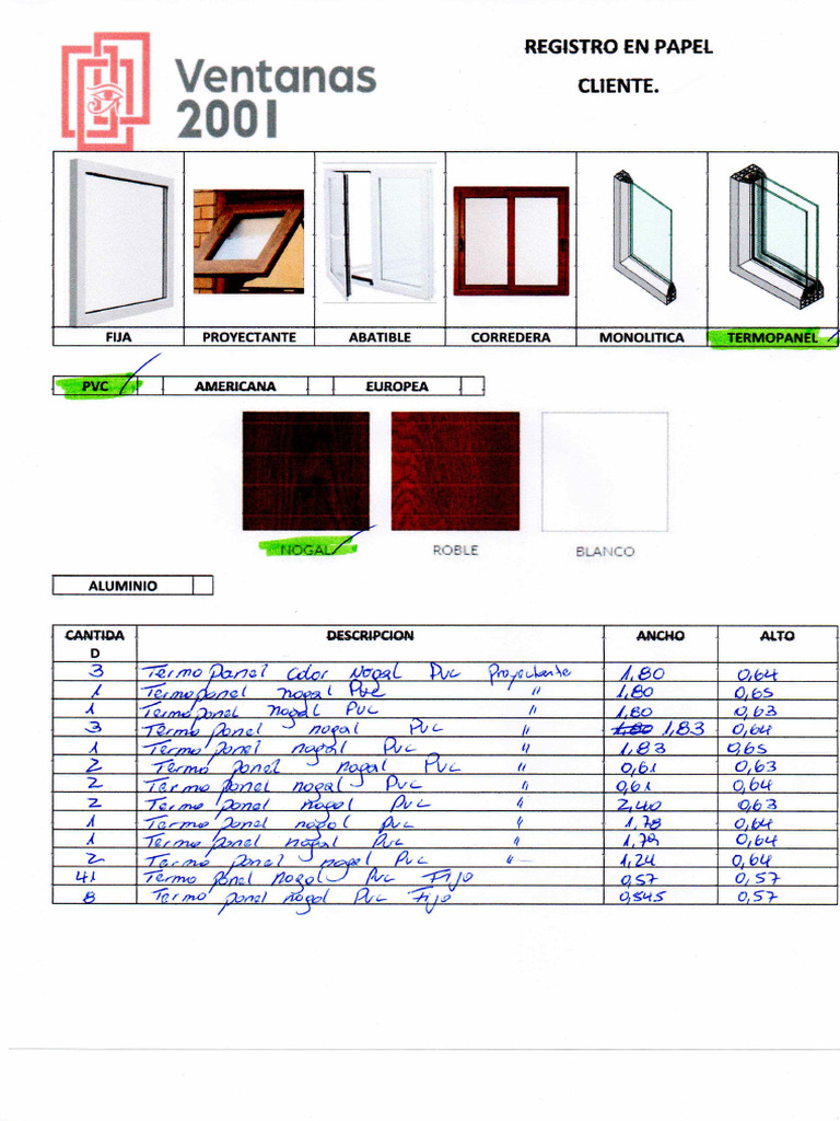 Cotizacion Ventanas | PDF