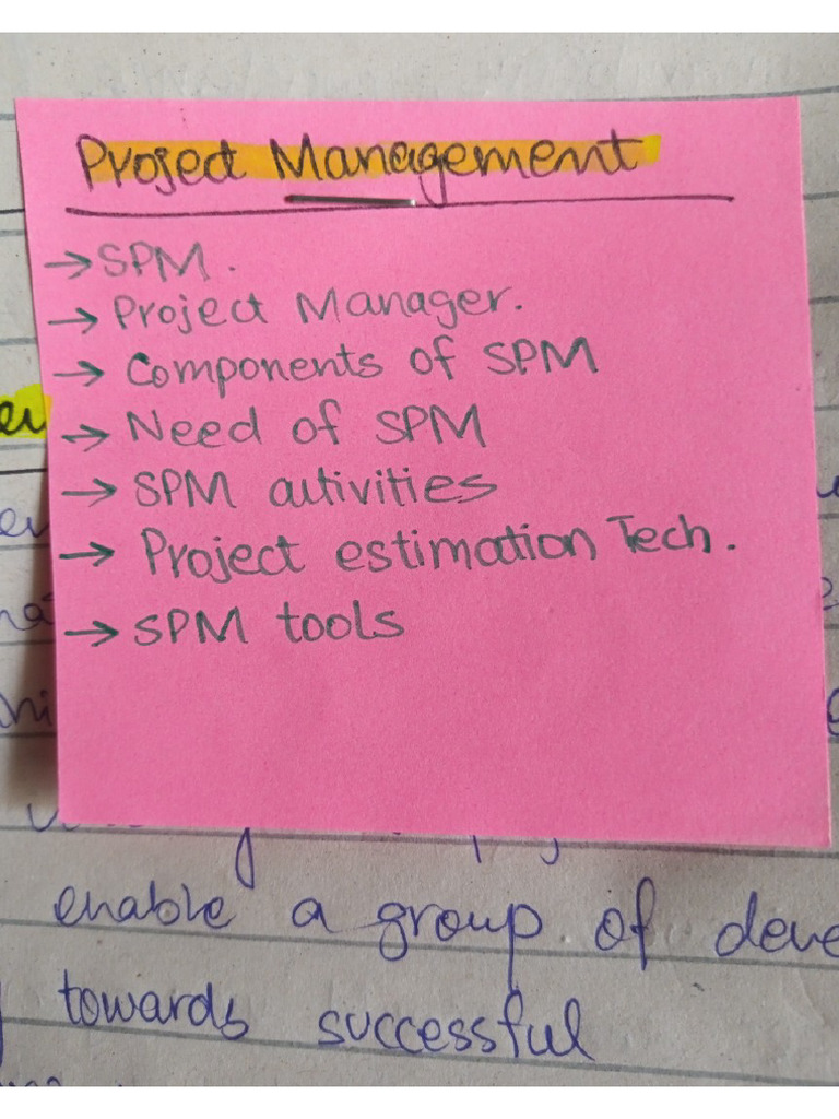 SE-notes Project Management and Project Planning | PDF