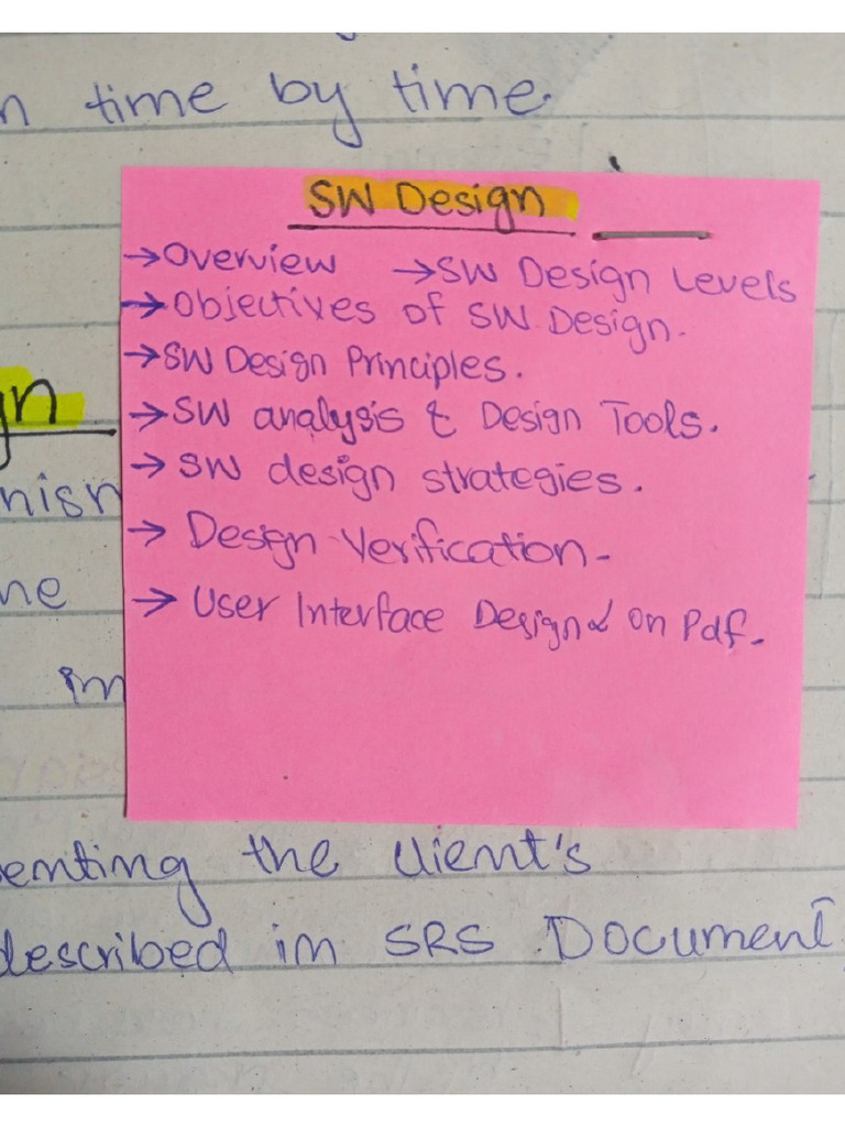 SE-notes Software Design. | PDF