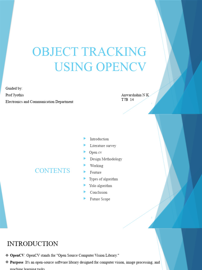 Object Tracking Using Opencv | PDF | Deep Learning | Cross Platform ...