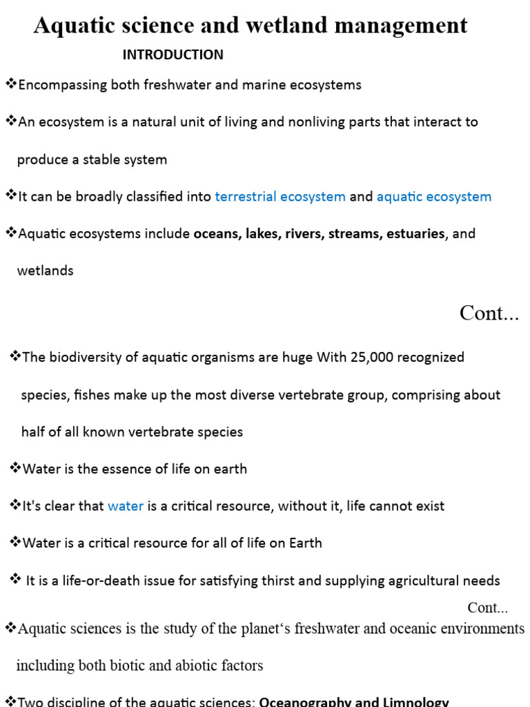 Aquatic Science Ppt-Edited | PDF | Social Science | Home & Garden