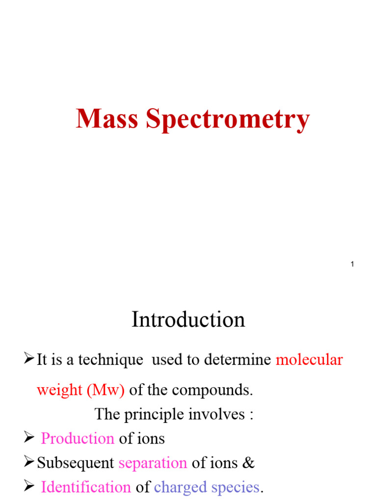 5 Mass Spectrometry. | PDF