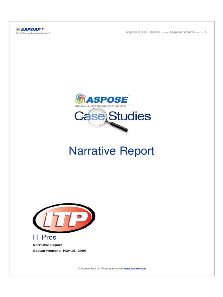 It Pros Aspose-Words Case Study | PDF