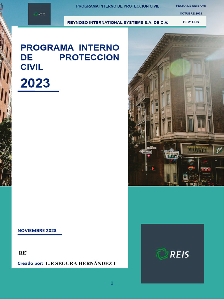 PROGRAMA INTERNO DE PROTECCION CIVIL EJE 132 | PDF