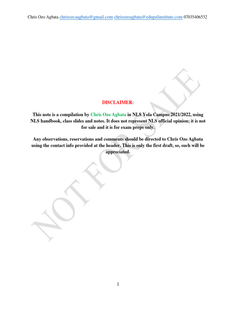 C O Agbata, Criminal Litigation Note | PDF | Burden Of Proof (Law ...