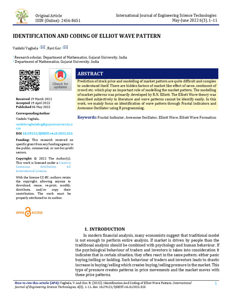 Identification and Coding of Elliot Wave Pattern | PDF | Private Sector ...