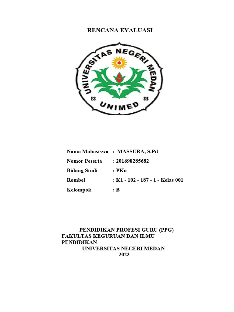 Rencana Evaluasi PPG Daljab 2023 - Natalia Seran, S.PD | PDF