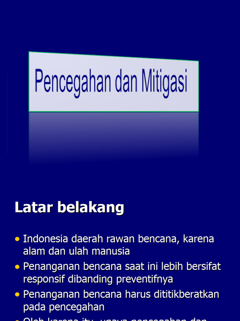 Mitigasi | PDF | Ilmu Sosial | Kesehatan Holistik