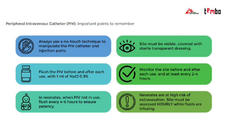 ERIPHERAL INTRAVENOUS CATHETER (PIV) MAINTENANCE - Important Points To ...