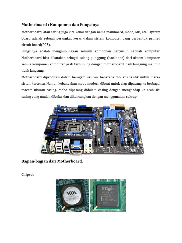 KOMPONEN PADA Motherboard | PDF