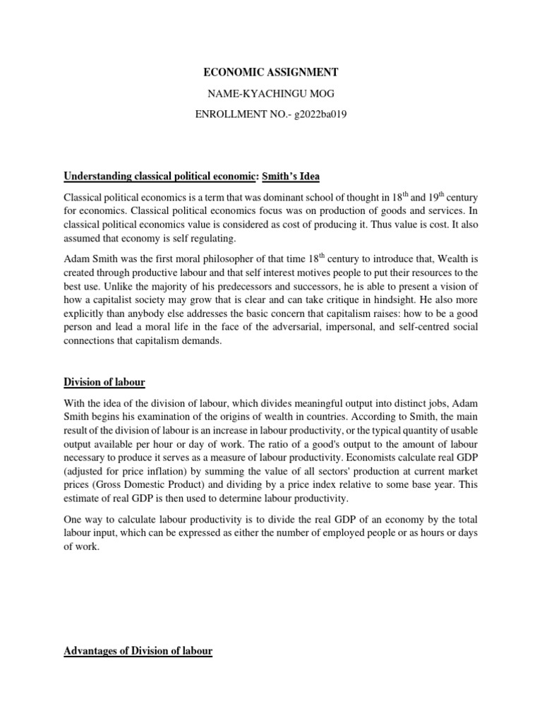 Eco Assignment 019 | PDF