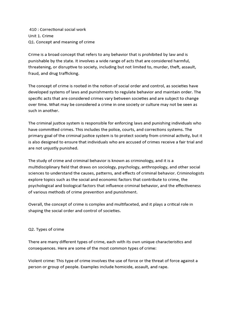 410 Correctional Social Work | PDF | Punishments | Juvenile Delinquency