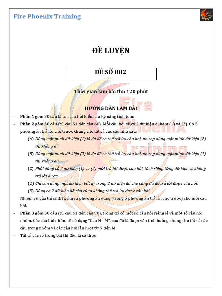 ĐỀ 002 2023 | PDF