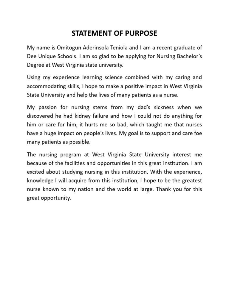 Statement of purpose | PDF