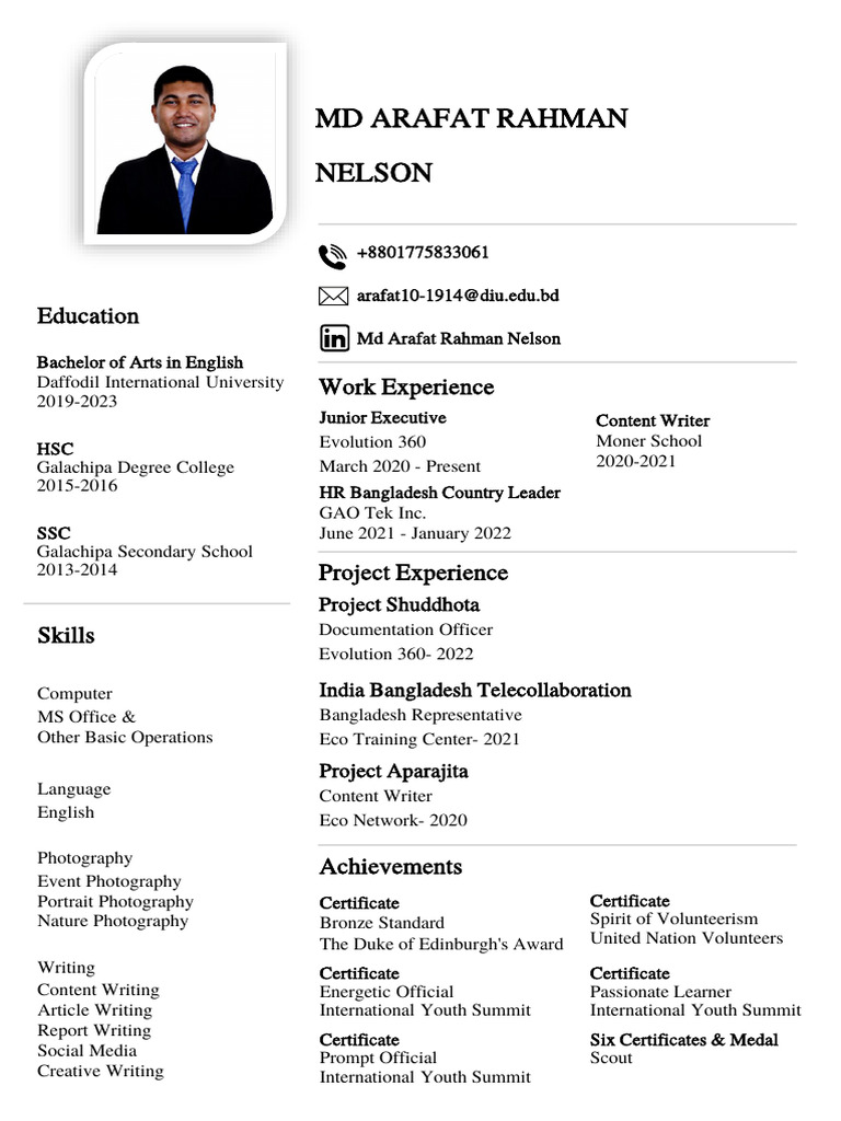 MD Arafat Rahman Nelson-1 | PDF