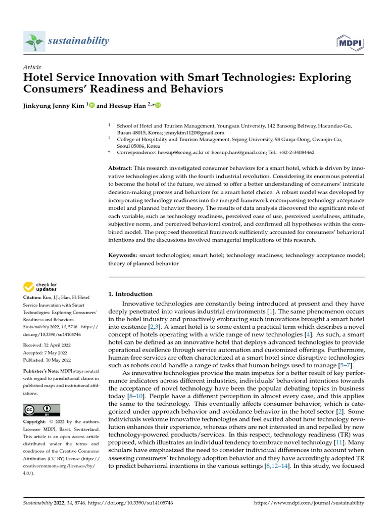 1-Hotel Service Innovation With Smart Technologies Exploring Consumers ...