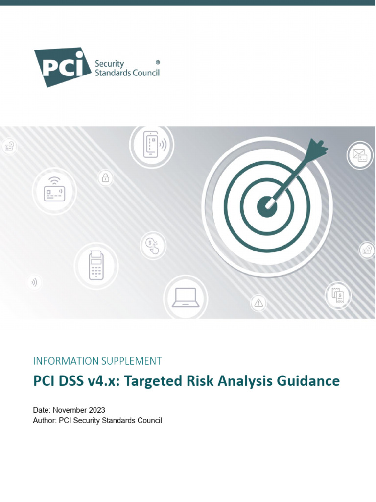 PCI DSS v4.x Targeted Risk Analysis Guide | PDF | Payment Card Industry ...