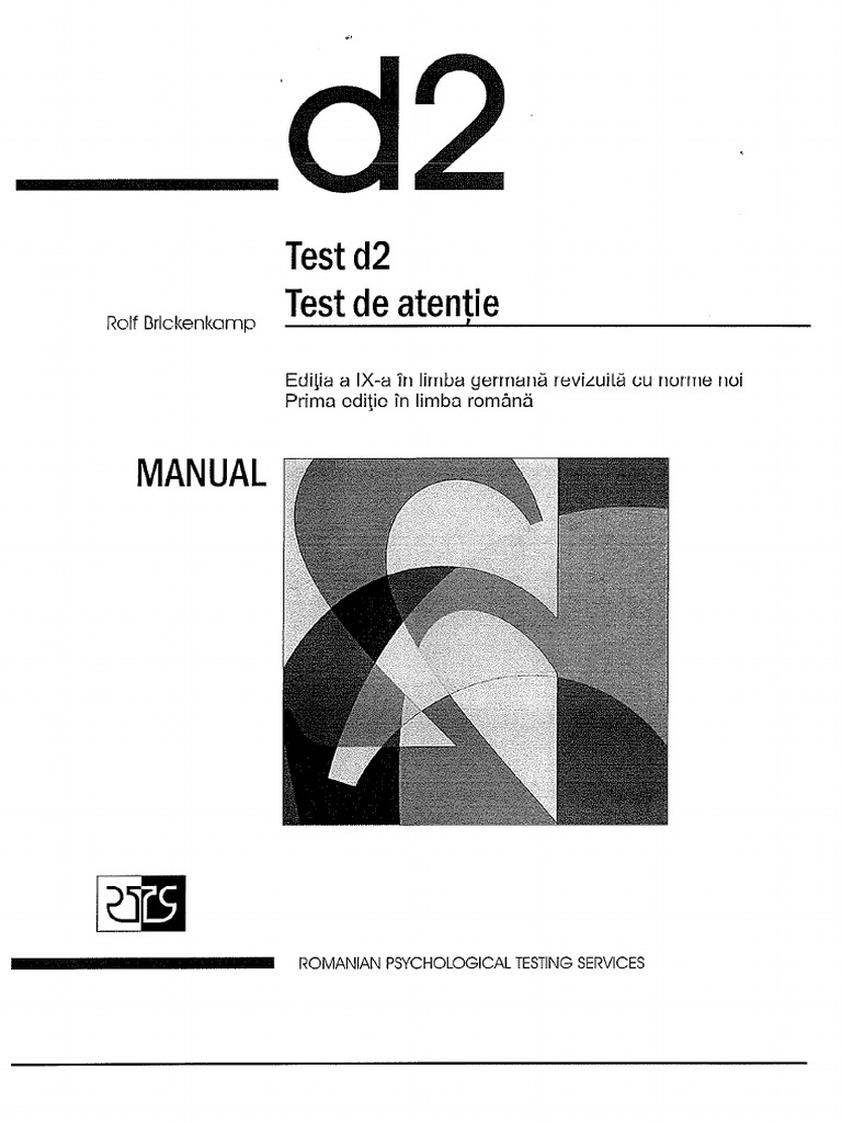 Testul de Atentie D2 | PDF