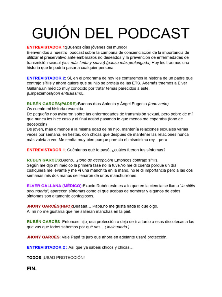 Guión Podcast Biologia | PDF