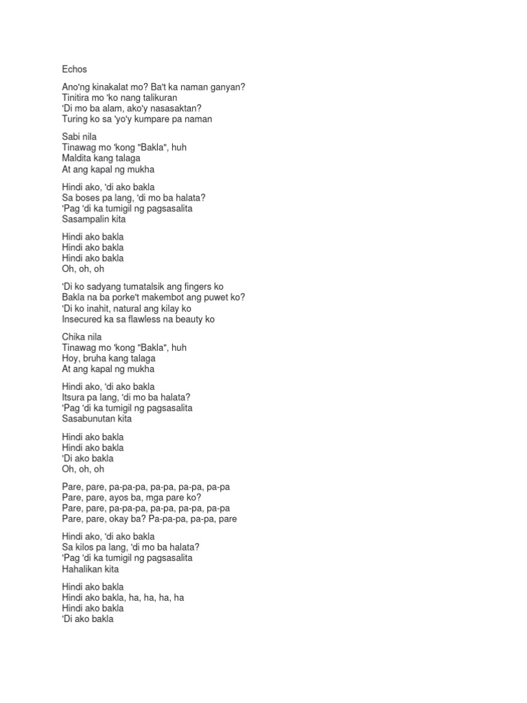 Hindi Ako Bakla Lyrics | PDF