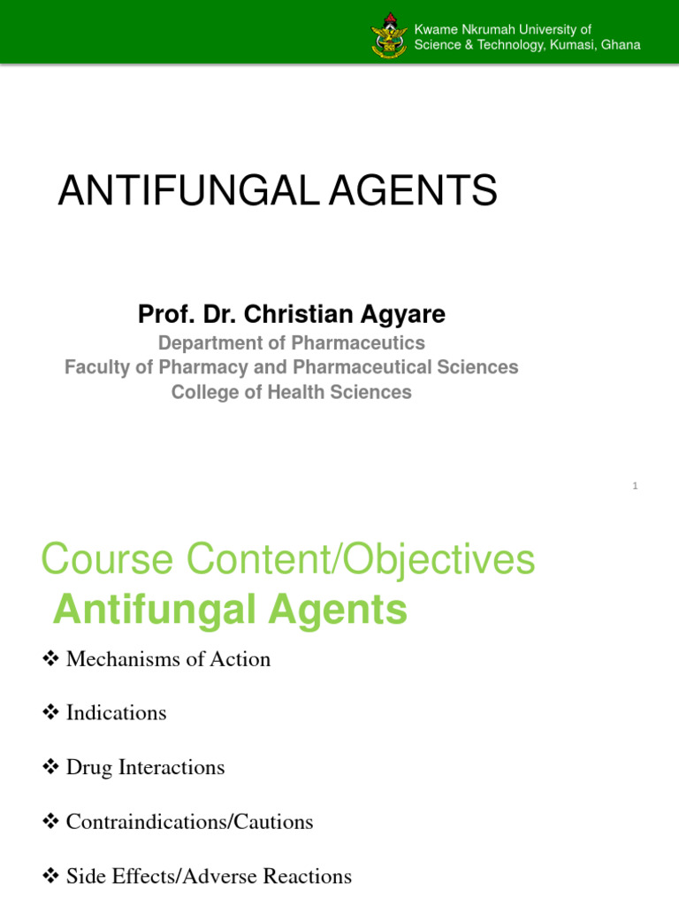 Antifungal Agents Overview and Uses | PDF | Candidiasis | Fungus