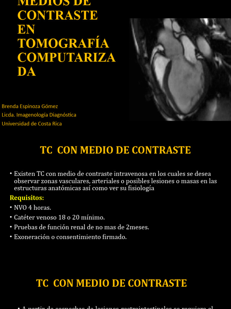 MEDIOS DE CONTRASTE | PDF | Terapia intravenosa | Riñón