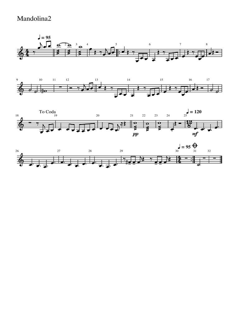 Mandolina2 Musical Notation | PDF