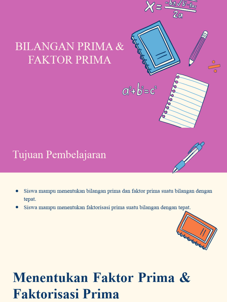 Faktorisasi Prima | PDF | Metode & Bahan Ajar