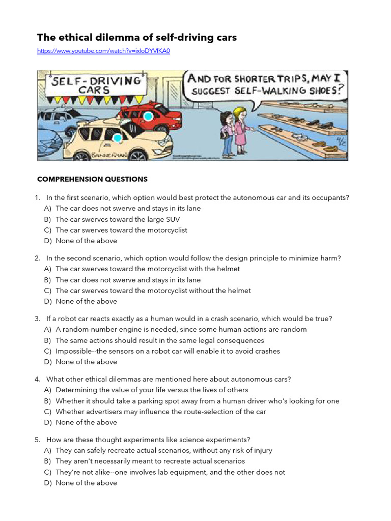 Ethical Dilemmas in Self-Driving Cars | PDF