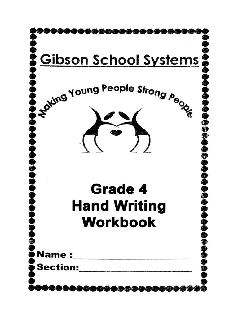 Hand Writing Workbook Grade 4 1-35 | PDF