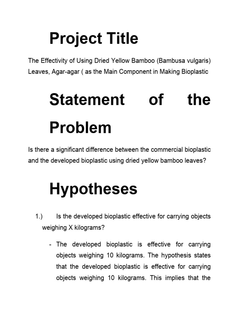 Science Fair Display Board Content (AutoRecovered) | PDF | Plastic | Water
