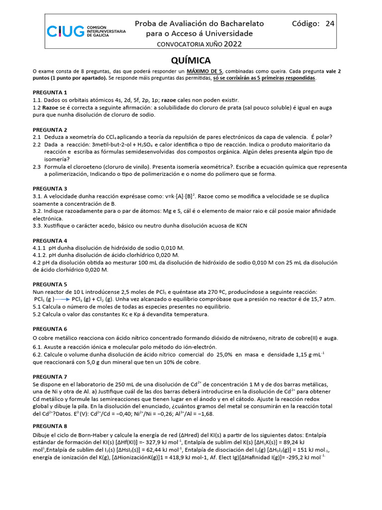 Simulacro 4. Xuño | PDF