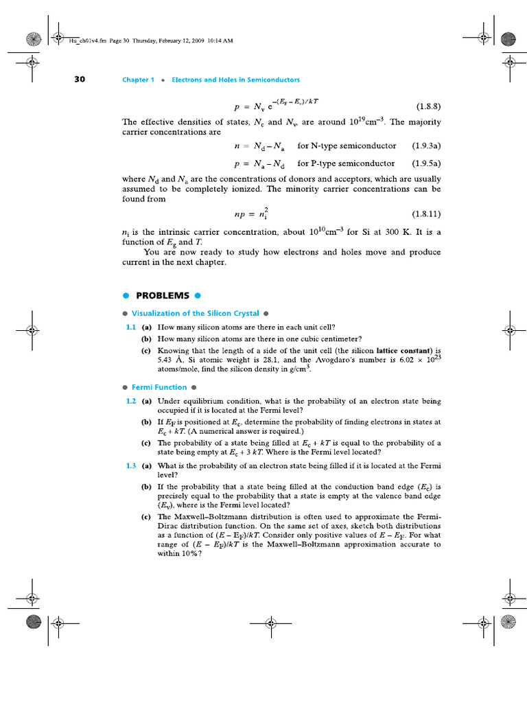Chenming-Hu ch1 Problems | PDF
