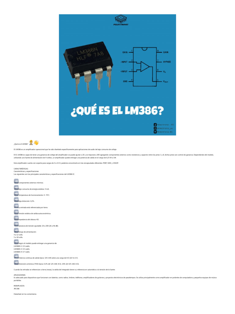 Qué Es El LM386 | PDF