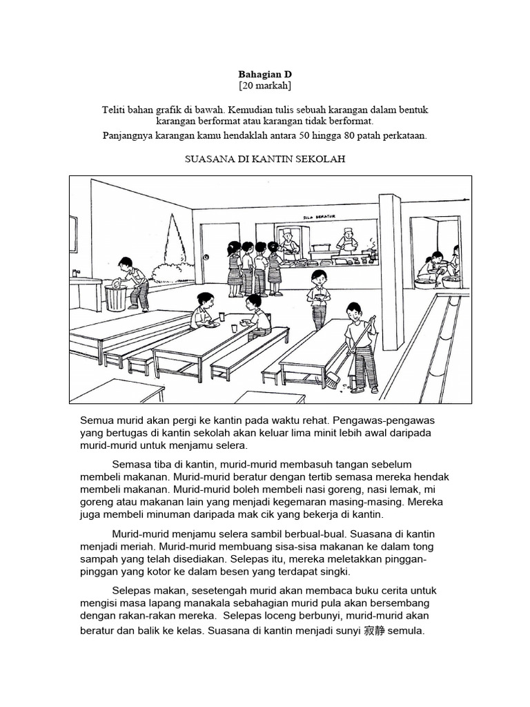 Bahagian D Suasana Di Kantin | PDF